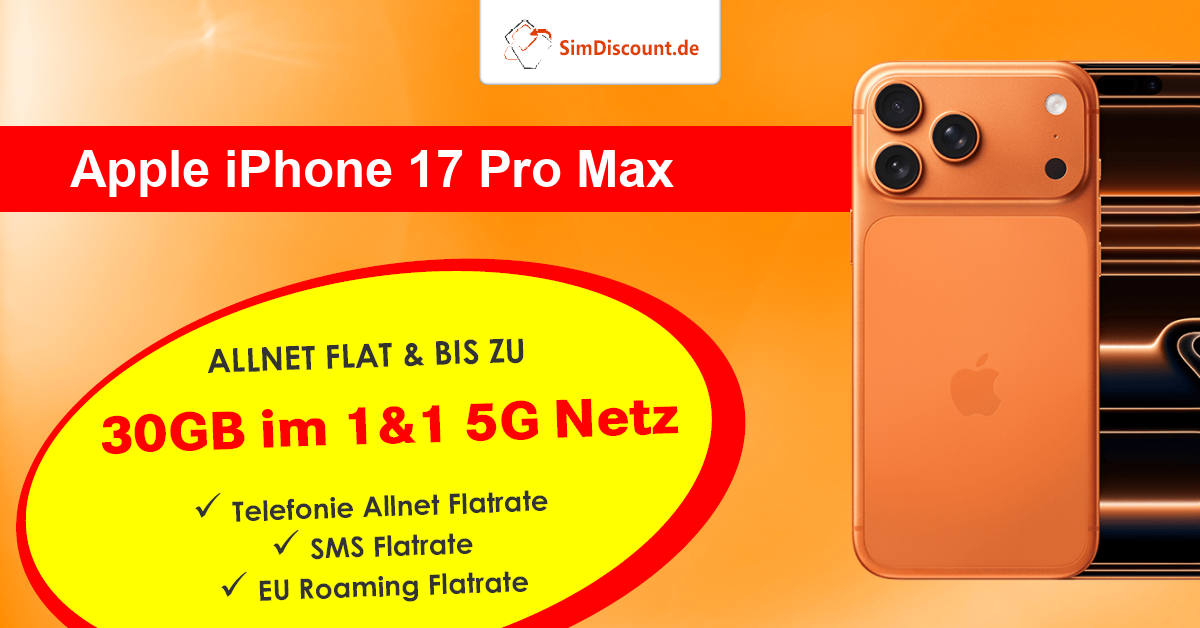 Apple iPhone 17 Pro Max mit Vertrag & Allnet Flat - Günstige ...