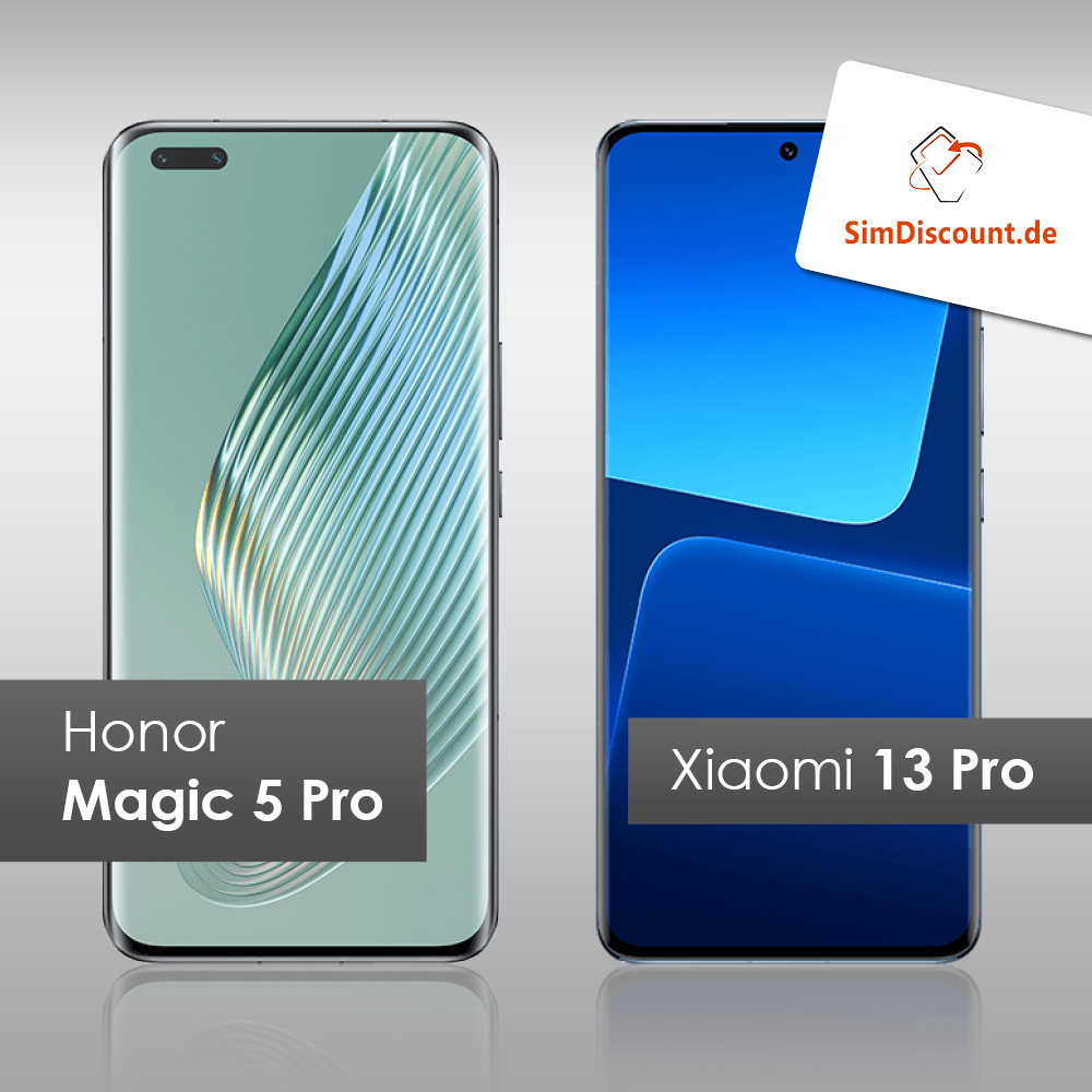 Honor Magic 5 Pro & Xiaomi 13 Pro im Vergleich - SimDiscount